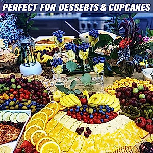 Acrylic Riser Display Stand Shelf Clear 3 Tier Display Shelves Compatible with F-Pops Figures Cupcake Stand Food Dessert Holder Collections Cosmetic Perfume Organizer Product Tabletop Use (12"X 8"X 6")