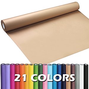 PerkHomy Brown Kraft Paper Roll 17.5" x 600" (50') for Gift Wrapping Bulletin Board Kids Craft Art Bouquet Flower Packing Moving Shipping Floor Covering Table 70GSM 50LB (Brown, 17.5" x 50')