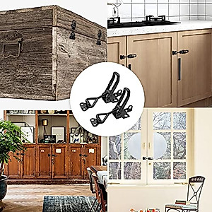 GouZaak 4 Pack Adjustable Black Toggle Clamp Latch (4001) Heavy Duty 220 lbs Toggle Latch & Quick Release Metal Pull Latches, Easy to Install for Lid Box Case Door Smoker room(20pcs 0.6" Screws)