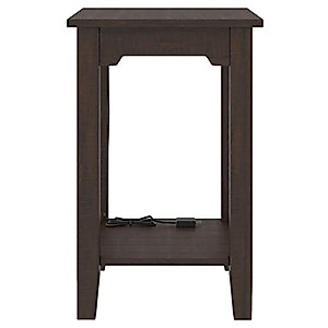 Signature Design by Ashley Camiburg Modern Chair Side End Table with USB Charging Port, Brown