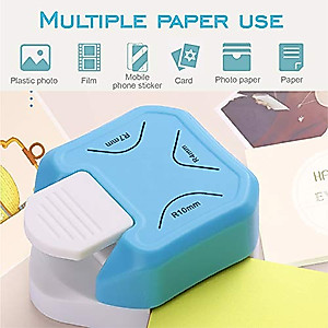 3 in 1 Corner Rounder Punch, 4mm 7mm 10mm 3 Way Corner Cutter for Paper Craft, Laminate, DIY Projects, Photo Cutter, Card Making and Scrapbooking
