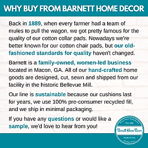 Barnett Home Decor Extra-Thick Dining Chair Pad with Ties - Solid Color Cotton Duck - Reversible, Latex Fill, Tufted Cushion - Black