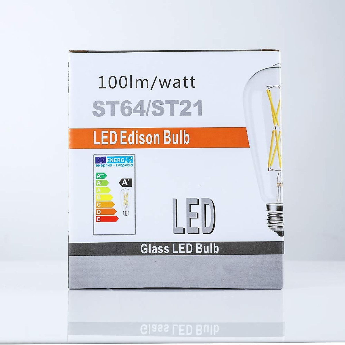 Leools Filament LED Edison Bulb 15W Dimmable 2700K Warm White 1300LM, 120W Incandescent Equivalent E26 Base, ST64 Vintage LED Filament Bulbs, 360 Degrees Beam Angle, Pack of 2