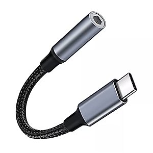 USB C to 3.5mm Headphone Jack Adapter,Pixel 4 Headphone Adapter Type C to 3.5mm Audio Cable Compatible with Pixel 4 3 2 XL,Samsung Galaxy S20 Ultra S20+ Note 10 S10 Plus,iPad Pro (Gray)