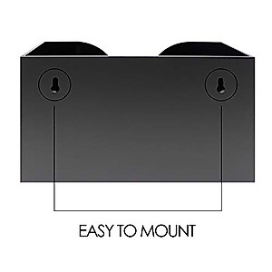 Essentially Yours Acrylic Folded Paper Towel Holder - Wall Mounted or Freestanding | Dispenser for Multifold, Trifold, and C Fold Napkins (Black)