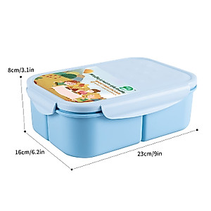 MISS BIG Bento Box,Bento Box Adult Lunch Box,Ideal Leak Proof Lunch Box Containers,Mom’s Choice Kids Lunch Box,No BPAs and No Chemical Dyes,Microwave and Dishwasher Safe Bento Lunch Box Orange & Bl