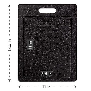 Dexas Superboard Pastry Board and Cutting Boards, Set of Two, Midnight Granite Color