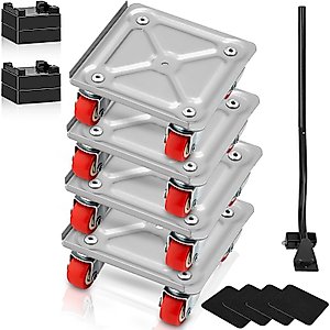 VEVOR Furniture Dolly, Furniture Moving Dollies with 360° PP Swivel Wheels & Carbon Steel Panel, 680 Lbs Capacity Furniture Lift Mover Tool Set for Moving Heavy Furniture Refrigerator Sofa