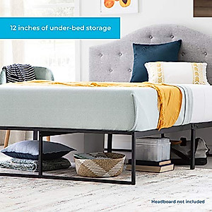 Linenspa 14 Inch Metal Platform King Bed Frame with Storage Space Under Frame, King Platform Bed Frame, No Box Spring Needed