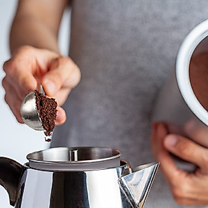 18/8 Stainless Steel Measuring Spoons Set of 6 Piece - 1/8 tsp, 1/4 tsp, 1/2 tsp, 1 tsp, 1/2 tbsp & 1 tbsp, Metal Measuring Spoons Tablespoon and Teaspoon for Measuring Liquid and Dry Ingredients