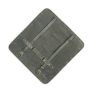 Knife Roll Bag Genuine Leather – knife case for Chefs 7 slots – Leather Knife bag Clint (Olive-Green)