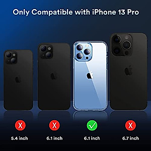 Elando Crystal Clear Phone Case Compatible with iPhone 13 Pro Case, Non-Yellowing Military Grade Drop Protection Shockproof Slim Thin Phone Case, 6.1 inch