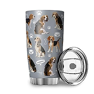 WmhrYpzhL Beagle Dog Travel Mug Animal Coffee Cup Stainless Steel Insulation Tumbler with Lid For Ice Drinks＆Hot Beverage Gifts Beagle Dog 1