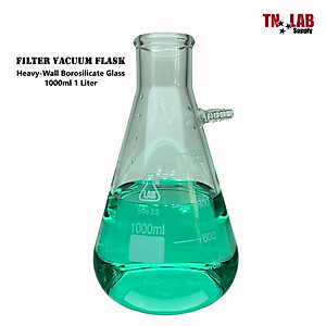 Filter Flask Borosilicate Glass Vacuum Filtering Flask 1,000ml 1L