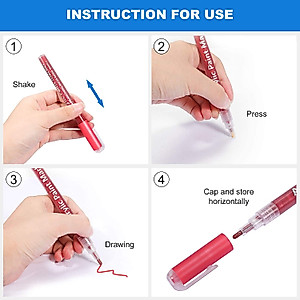 Metallic Marker Pens, Emooqi 20 Pack Paint Pens Comes with Metallic Markers, for Rock Painting, Mug, Ceramic, Glass, Fabric Painting, Water Based, Easter Ornaments DIY Craft Project