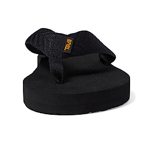 Teva womens Mush Ii-w flip flop sandals, Fronds Black, 9 US