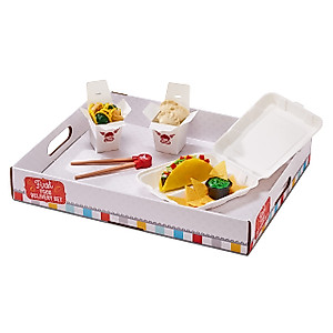 Little Tikes® First Food Delivery Set Realistic Pretend Play Toy Tacos Pizza Noodles Fast Food for Toddlers Kids Boys Girls 3+ Years Old, Multicolor (200+ Pieces)