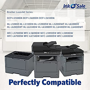 INK E-SALE TN850 Compatible Toner Cartridge Replacement for Brother TN 850 TN 820 use for DCP-L5650DN HL-L6200DW HL-L6400DWT MFC-L6750DW MFC-L6800DW MFC-L6900DW (4 Pack Black, Upgraded Version)