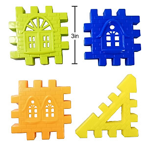 RAINBOW TOYFROG Waffle Blocks STEM Building Toys for Kids Ages 4-8, Large Kids Building Blocks with Toy Storage Container – Kindergarten Toys Preschool manipulatives Toddler Toys