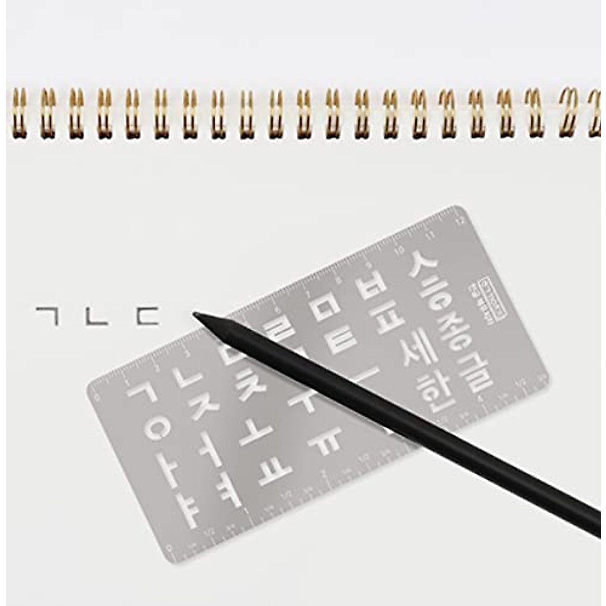 Hangul Korean Bookmark Steel Ruler Shape Ruler Figure Ruler Korean Words in Context Korean Vocabulary Inch cm