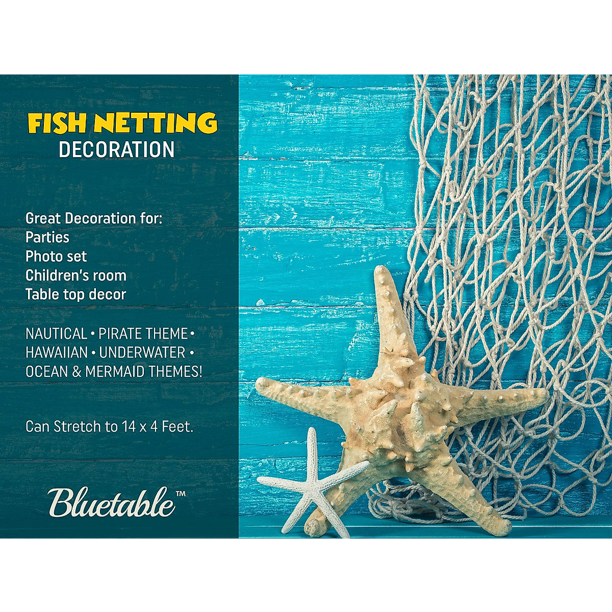 Natural Color Fish Net Party Decor for Nautical Themes