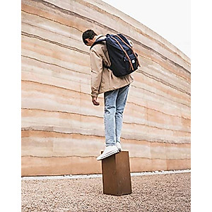 Herschel Little America Laptop Backpack, Navy/Tan Synthetic Leather, Classic 25.0L