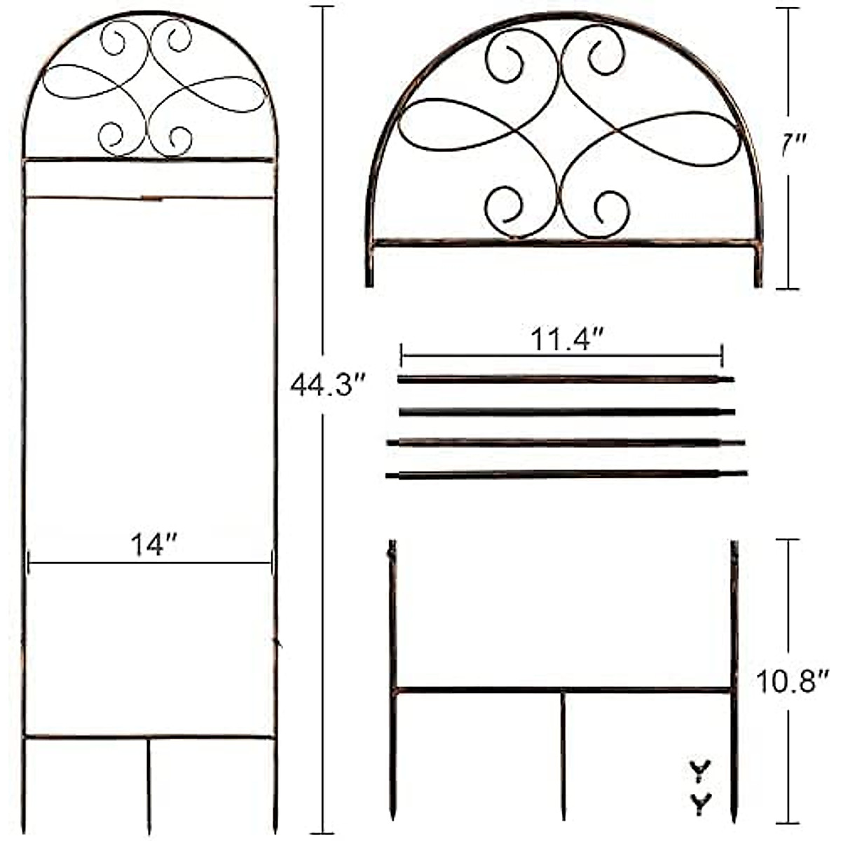 hogardeck Garden Flag Holder Stand - Premium Weather-Proof Garden Flag Arbor Metal Powder-Coated Yard Flag Pole Outdoor Decor Garden Flags Flagpole Stakes