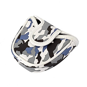 GOOACTION Camo Blue Golf Mallet Putter Head Cover Magnetic Closure with Camouflage Creative Pattern Synthetic Leather Putters Headcover