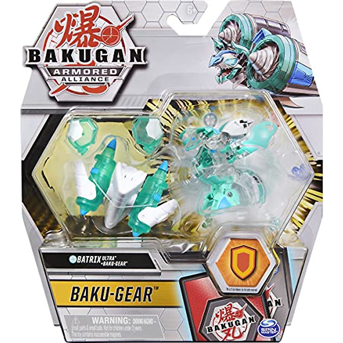 Bakugan Ultra, Batrix with Transforming Baku-Gear, Armored Alliance 3-inch Tall Collectible Action Figure