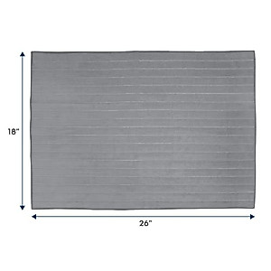 S&T INC. Soft, Absorbent Hand Towel with Hanging Loop, Microfiber Dish Towels for Kitchen, 5 Pack, 18 Inch x 26 Inch, Grey