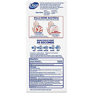 Dial Complete Clean + Gentle Antibacterial Foaming Hand Wash, Fragrance Free, 7.5 fl oz, 8 Count Case