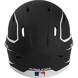 Rawlings | MACH Batting Helmet | Matte Black/White | Senior (6 7/8" - 7 5/8")