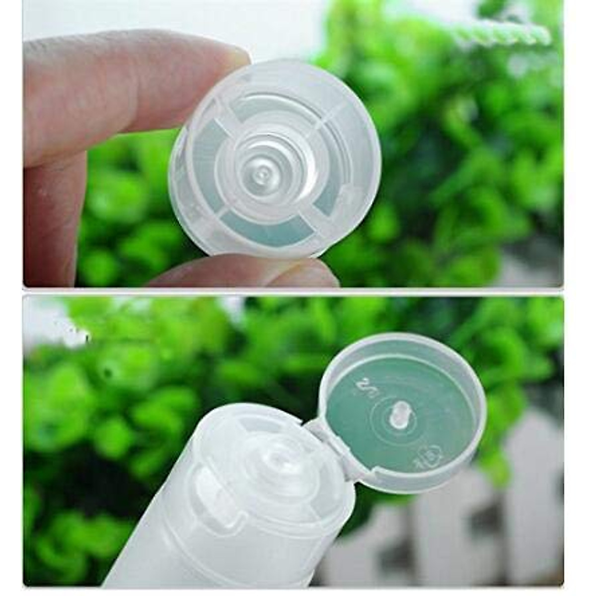 ericotry 24Pcs 30ml (1oz) Empty Translucent Plastic Cosmetic Lotion Tubes Bottles Shampoo Facial Cleaning Bottles Makeup Sample Soft Container Tube Bottle Vial Jar Pot Case with Flip Lid