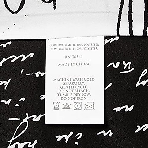 Casa J'Adore 5-Piece Comforter Set, Full,Black and White