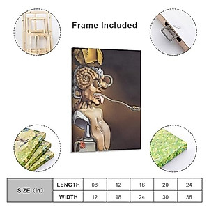 Salvador Dali Painting Art Poster Portrait of Picasso Wall Art Poster Scroll Canvas Painting Picture Living Room Decor Home Framed/Unframed 16x24inch(40x60cm)
