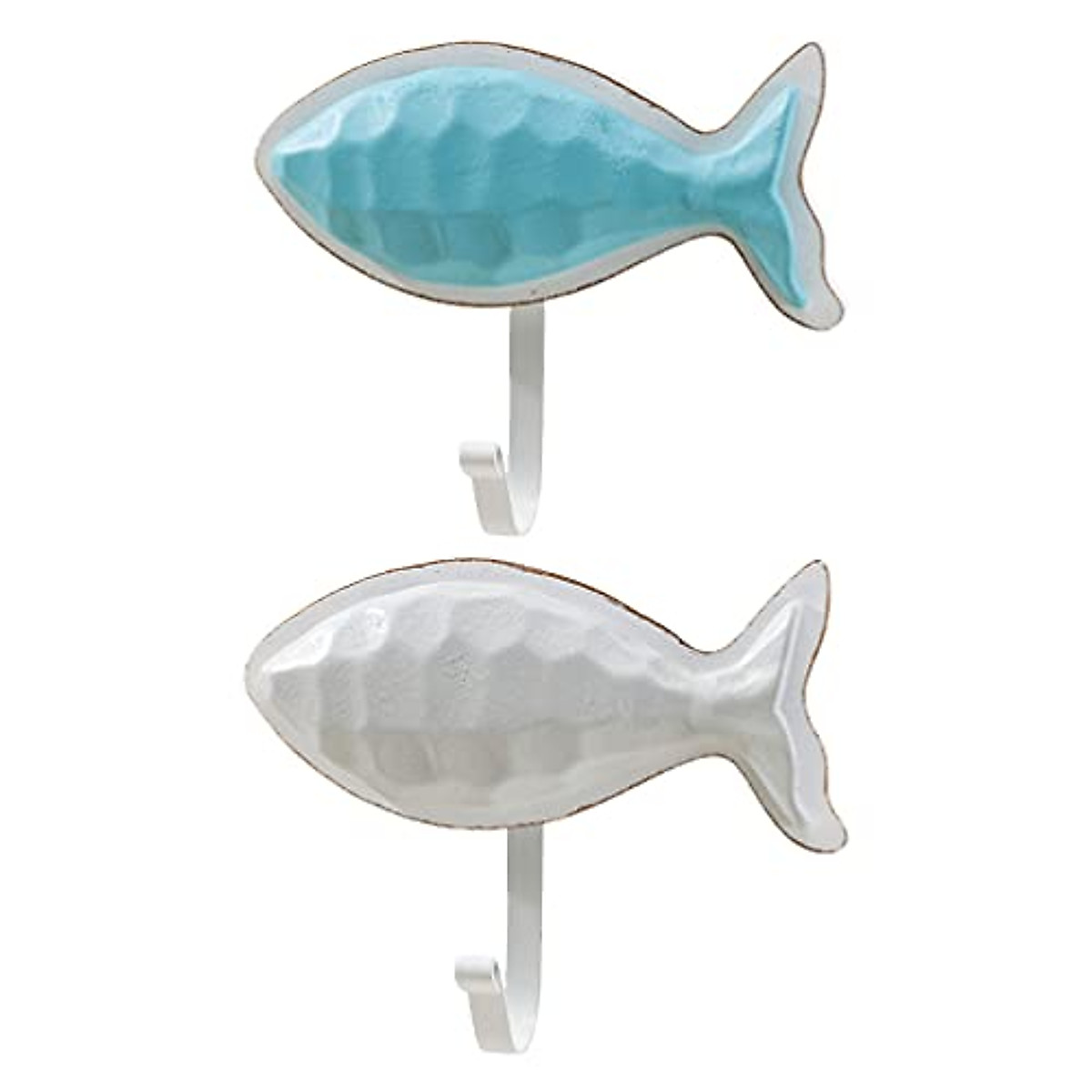HEALLILY Coat Hanger Hooks 2pcs Fish Wall Hooks for Hanging Sea Wall Hooks Nautical Hook Rustic Wall Hanger Coat Towel Hook Beach Coastal Wall Decorations Ornament Wall Coat Hooks
