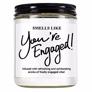 Engagement Gifts Candle, Engagement Gifts for Couple, Vanilla Natural Soy Wax Candle, Wedding Gifts, Fiancee Gift for Women, Future Mrs and Bride to Be