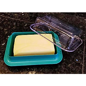 Handy Housewares Large Double-Wide Two-Stick Butter Serving Storage Dish with Lid - Random Color (1)
