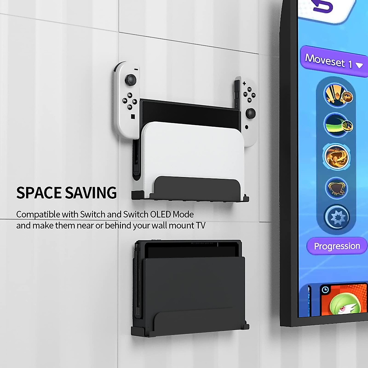 Anbage Wall Mount Holder for Nintendo Switch, Black