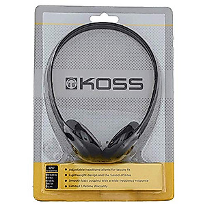 Koss KPH7 Lightweight Portable Headphone, Black