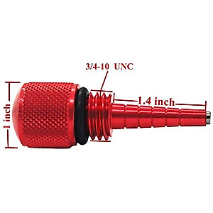 imUfer No Oil Leakage Aluminum Mess Free Oil Change Red Funnel and Red Generator Magnetic Tip Dipstick Oil Dip Stick Replacement for Inverter Generator EU2000 with Crisp Knurling Design