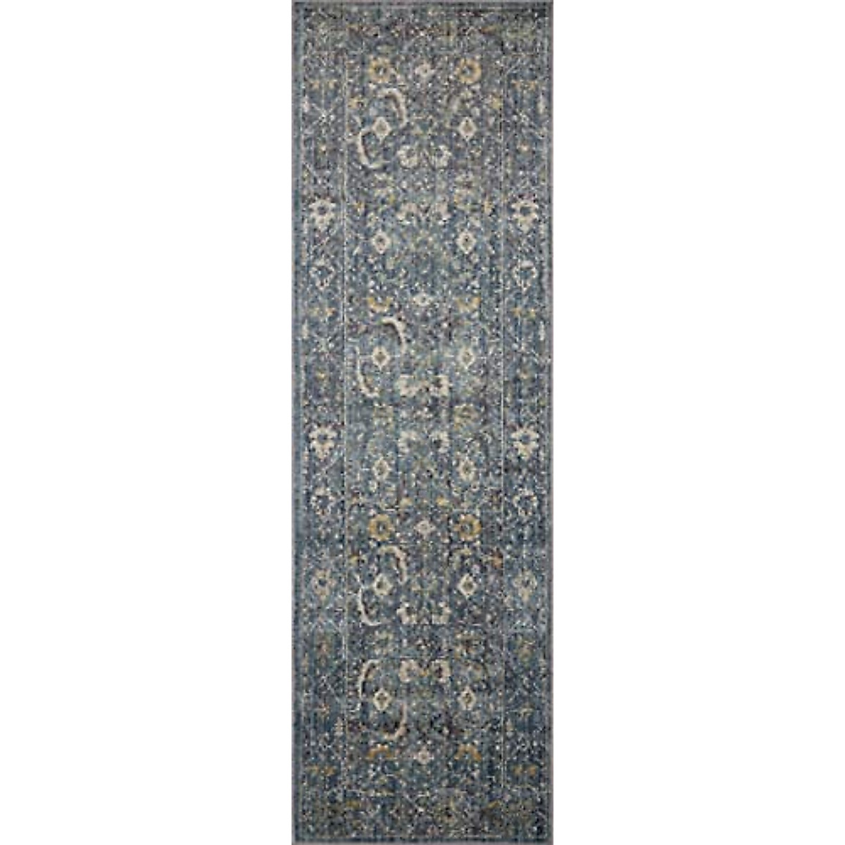 Loloi Jean Stoffer x Bradbury Collection, Ocean & Gold, 10'-0" x 14'-0" Area Rug – Modern & Traditional Area Rugs for Living Room Bedroom Entryway & Hallway No Shed High Traffic Area Decor Rug