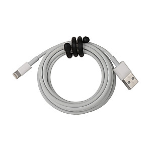 Nite Ize Original Gear Tie - 6-Inch Reusable Rubber Twist Tie - Reusable Gear Ties - Electric Cord Organizers - Twist Ties for Cords - Reusable Zip Ties - Black, 6-Inch, 12 Pack