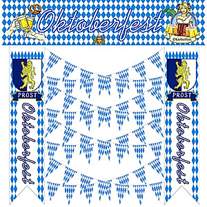 Oktoberfest Decorations Kit German Party Supplies Bavarian Beer Party Decor Banners Flag Germany