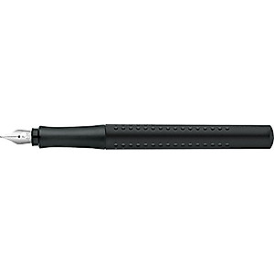 Faber-Castell Grip 2011 Fountain Pen, F Nib Black Black