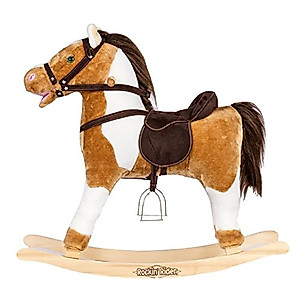Rockin' Rider Turbo Rocking Horse, Brown and White, Large