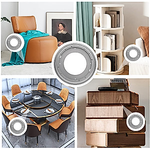 12-Inch Heavy Duty Lazy Susan Hardware, 6.3/16'' Thick Rotating Bearing Plate with 1000lbs Capacity, Lazy Susan Turntable Bearing for 360 Degree Rotating Table, Serving Tray