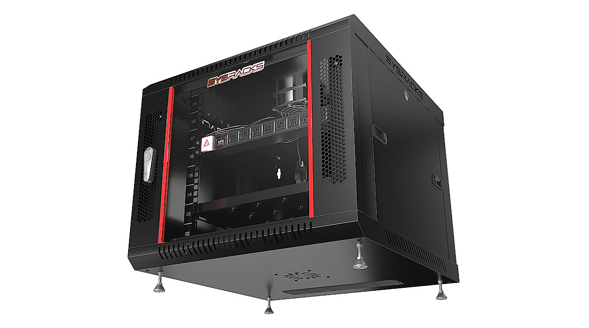 Sysracks 9U Wall Mount Server Rack - Secure & Stylish