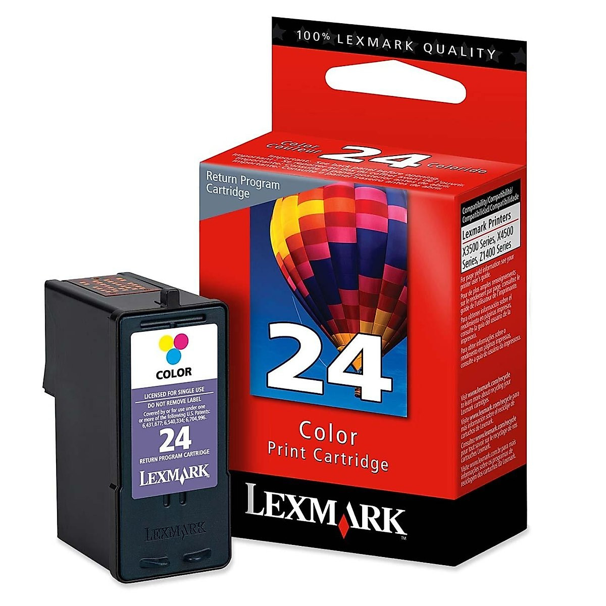 Lexmark 18C1524 (24) Ink Cartridge, Tri-Color - in Retail Packaging