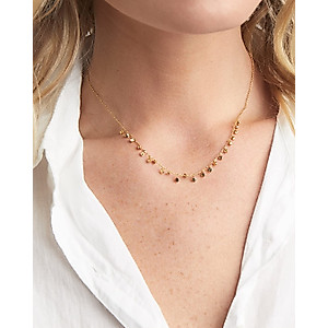 gorjana Women's Chloe Mini Strand Necklace w/Hammered Disc Charms, 18k Gold Plated